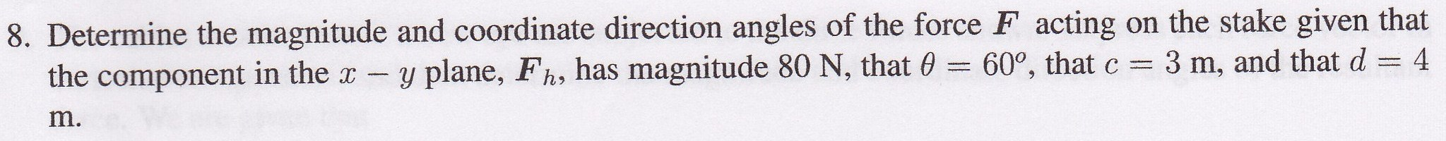Solved Determine the magnitude and coordinate direction | Chegg.com