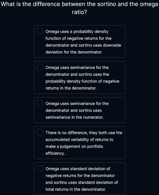What is the difference between the sortino and the | Chegg.com