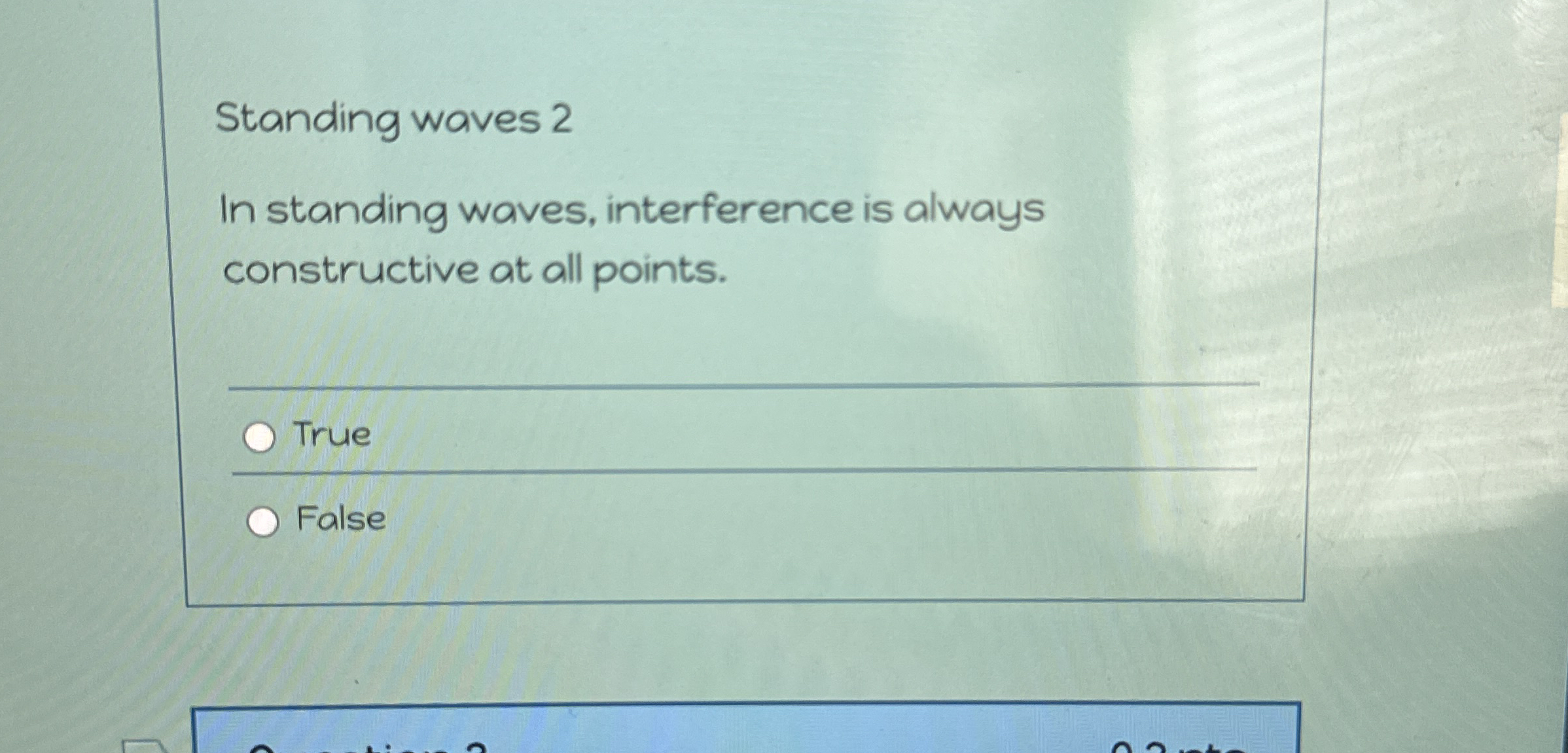 Standing waves 2In standing waves, interference is | Chegg.com