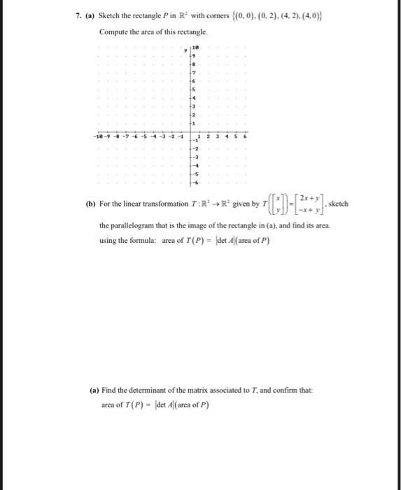 Solved 7. (a) Sketch the rectangle P in R2 with corners | Chegg.com