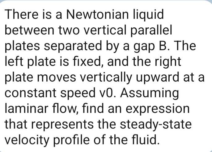 Solved There is a Newtonian liquid between two vertical | Chegg.com