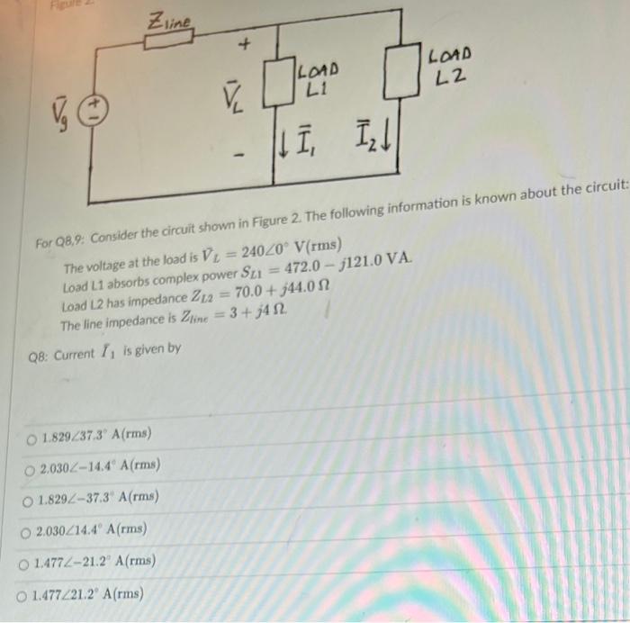 Solved For Q8,9. Consider the circuit shown in Figure 2. The | Chegg.com