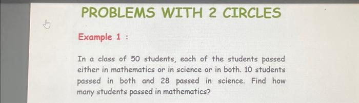 Solved In a class of 50 students, each of the students | Chegg.com