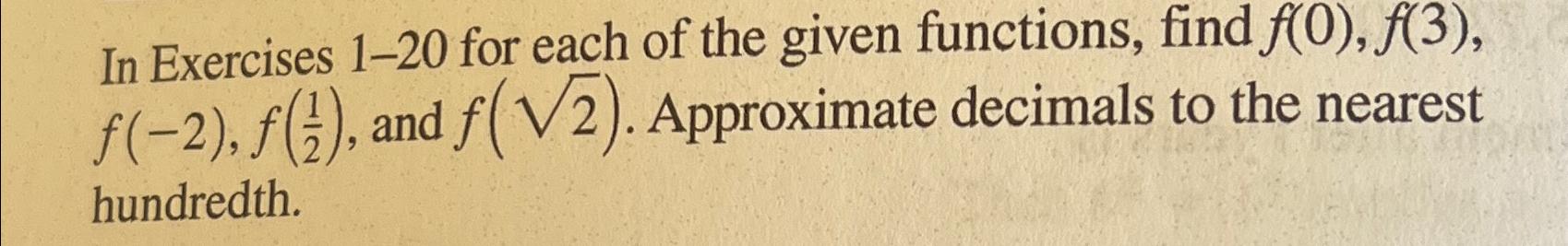 Solved In Exercises 1-20 ﻿for each of the given functions, | Chegg.com