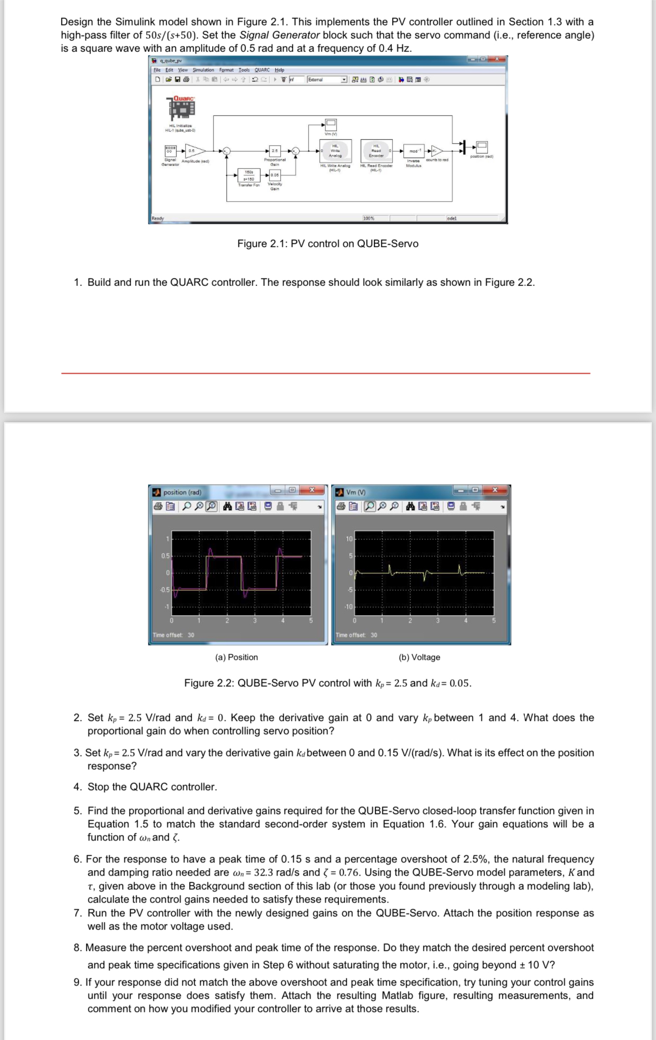 Design the Simulink model shown in Figure 2.1. ﻿This | Chegg.com