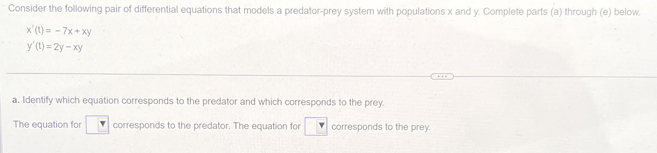 Consider The Following Pair Of Differential Equations