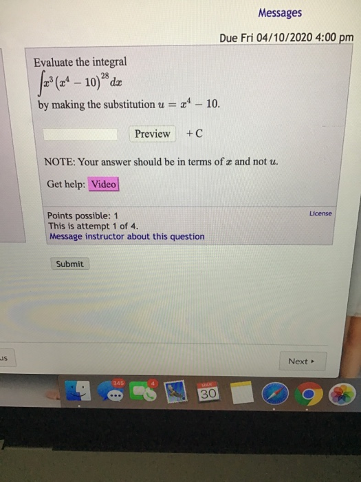 Solved Messages Due Fri 04/10/2020 4:00 pm Evaluate the | Chegg.com