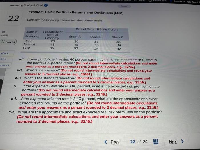 Solved Proctoring Enabled: Final Problem 13-23 Portfolio | Chegg.com