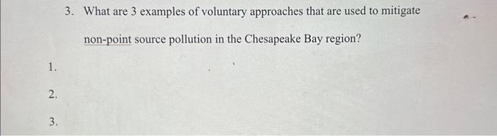 3. What are 3 examples of voluntary approaches that | Chegg.com