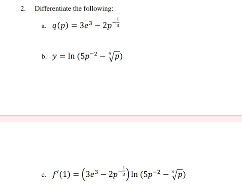 Solved Differentiate the | Chegg.com