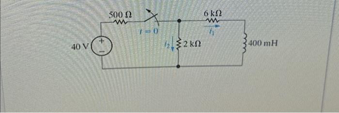 Solved find i1(0), I2(0),i1(0+), i2(0+), | Chegg.com