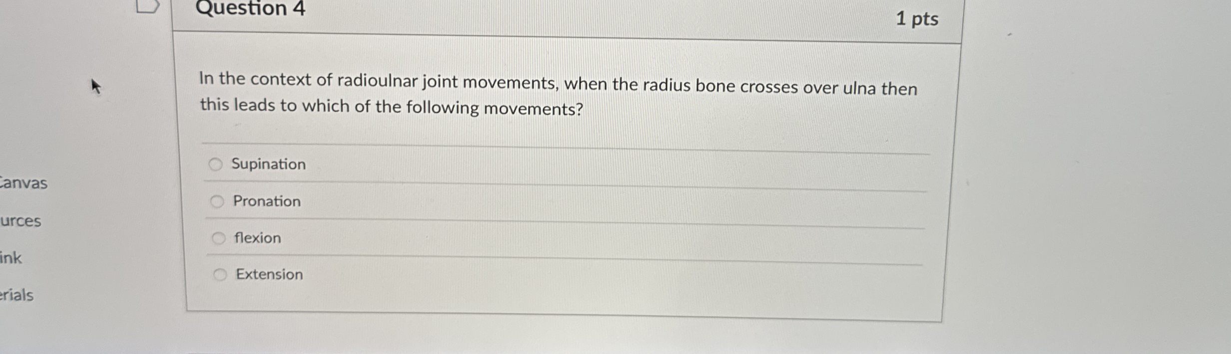 Solved Question 41 ﻿ptsIn the context of radioulnar joint | Chegg.com