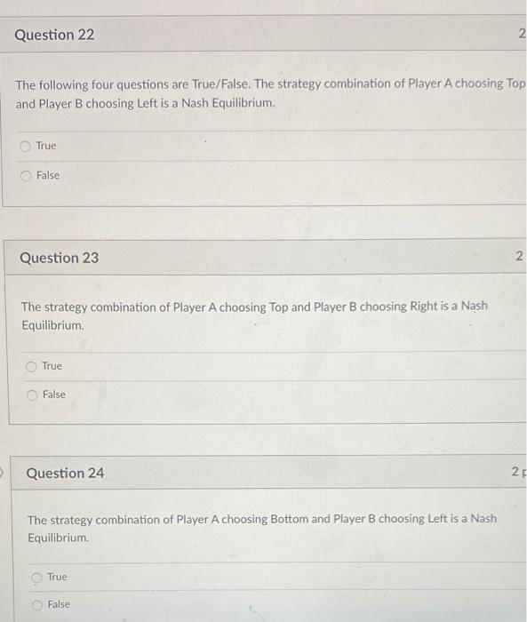 Solved Suppose that two players are playing the following | Chegg.com