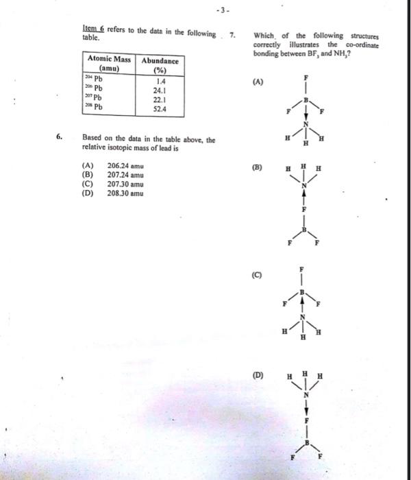Solved chemistry multiple choice...please circle answers on | Chegg.com