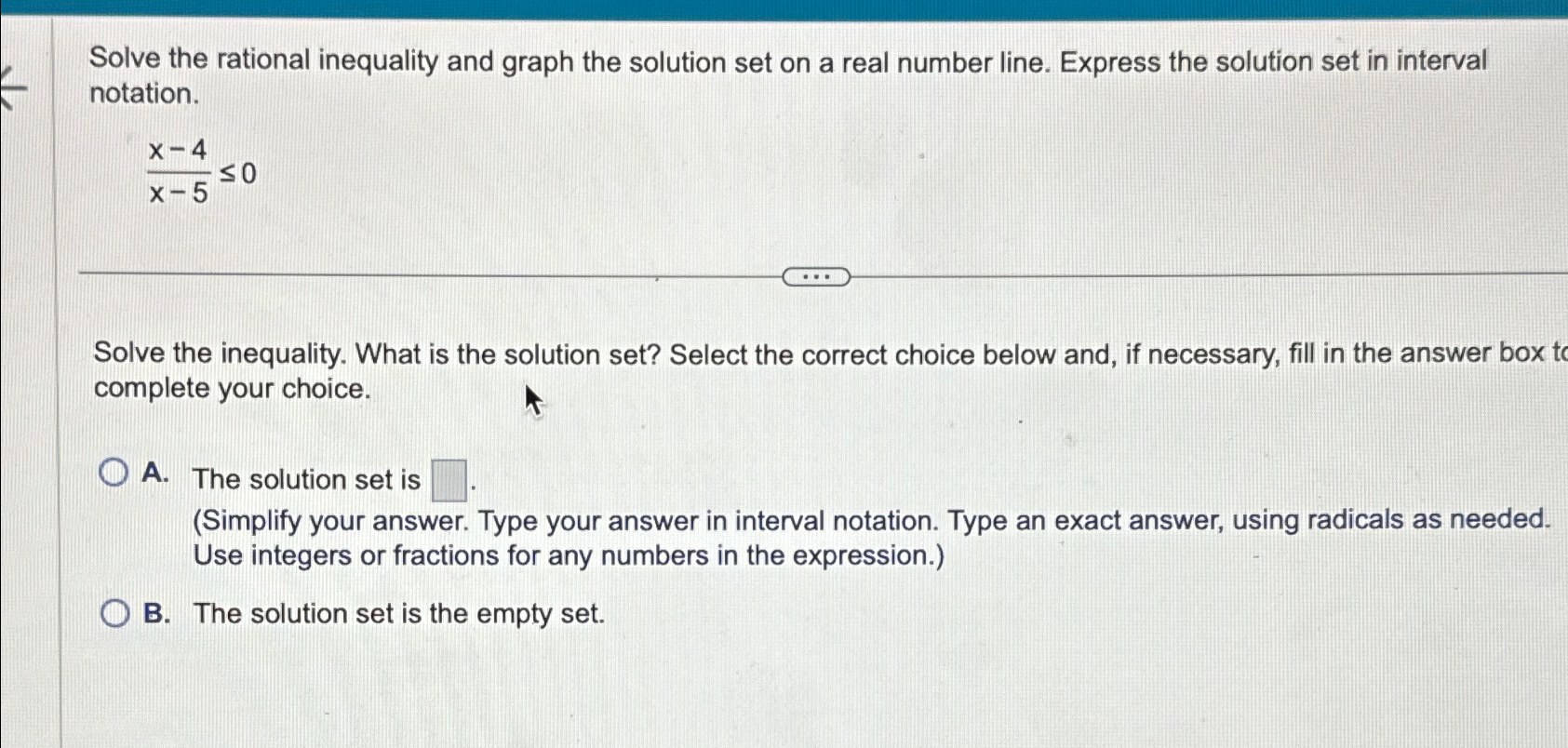 Solved Solve the rational inequality and graph the solution | Chegg.com