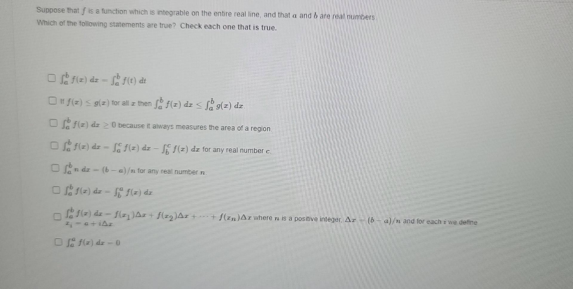 Solved Suppose that f is a function which is integrable on | Chegg.com