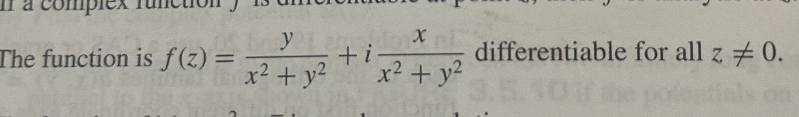 Solved The Function Is Fzyx2y2ixx2y2 ﻿differentiable 