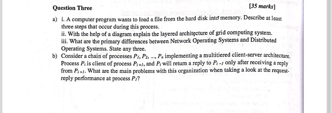 Solved Question Three[35 ﻿marks]a) ﻿i. ﻿A computer program | Chegg.com