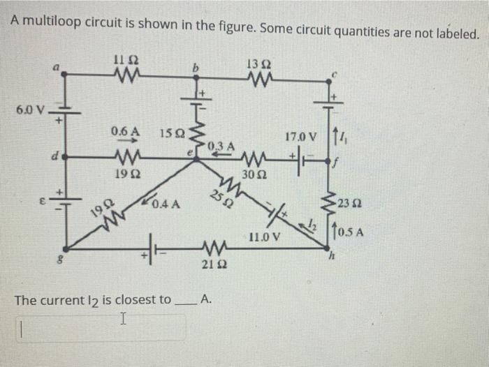 Solved A multiloop circuit is shown in the figure. Some | Chegg.com