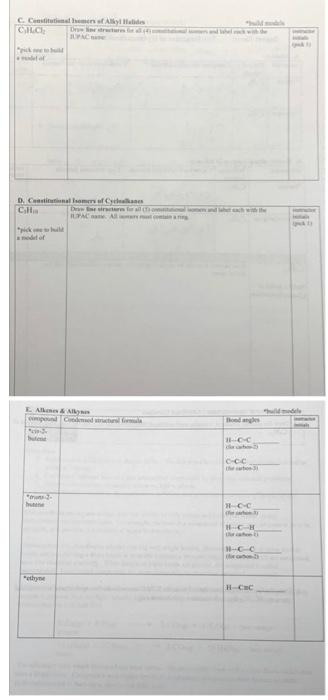 Solved C. Constitutional Isomers of Alkyl Halides * build | Chegg.com