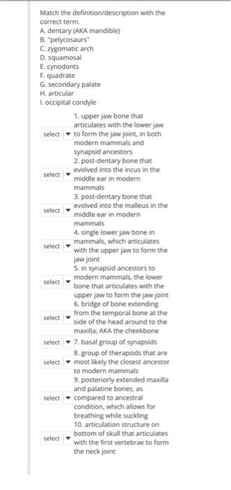 Solved one question 2 parts of matching part a and part b | Chegg.com