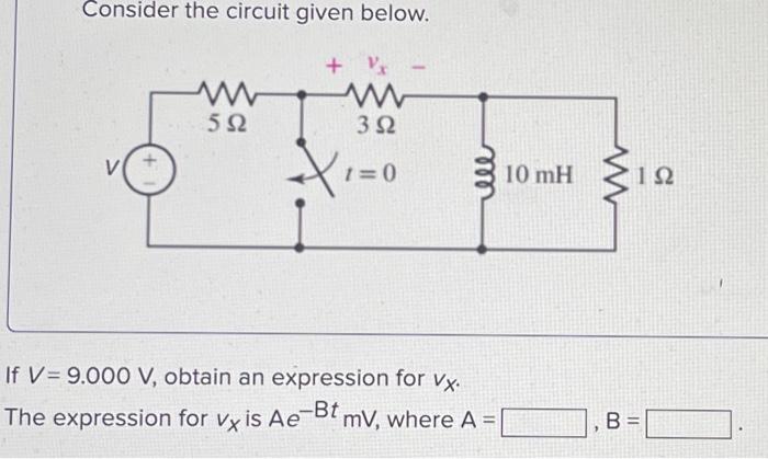 Solved Consider the circuit given below. If V=9.000 V, | Chegg.com