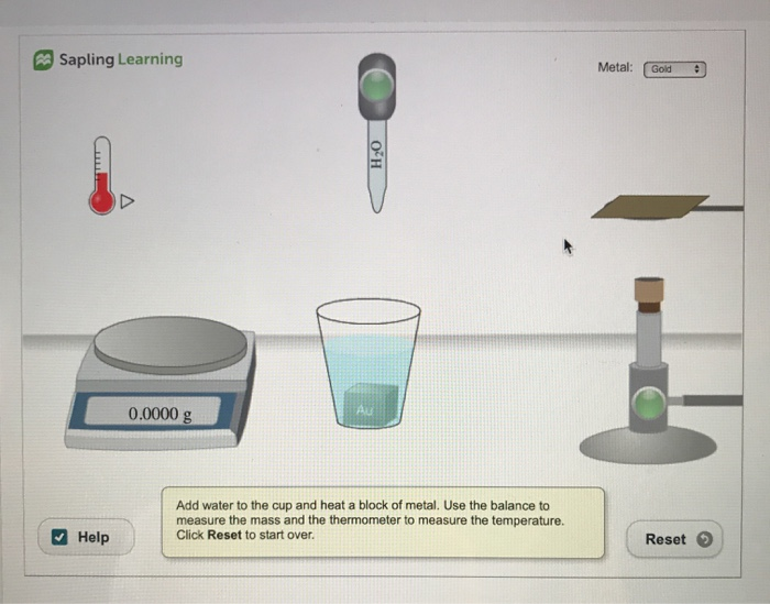 Solved "use the interactive to determine the specific heat | Chegg.com