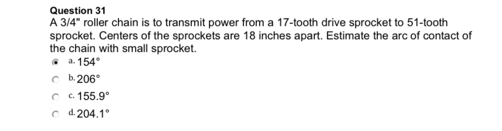 Solved QuestionA 34 " ﻿roller chain is to transmit power | Chegg.com