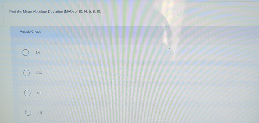 Solved Find the Mean Absolute Deviation (MAD) ﻿of | Chegg.com