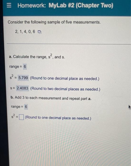 Solved Homework: MyLab #2 (Chapter Two) Consider the | Chegg.com