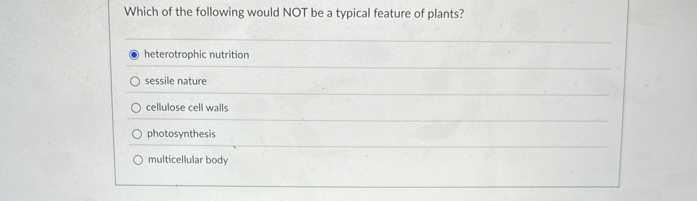 Solved Which of the following would NOT be a typical feature | Chegg.com