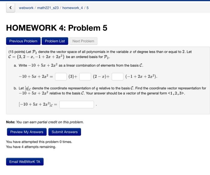 Solved (15 points) Let P2 denote the vector space of all | Chegg.com