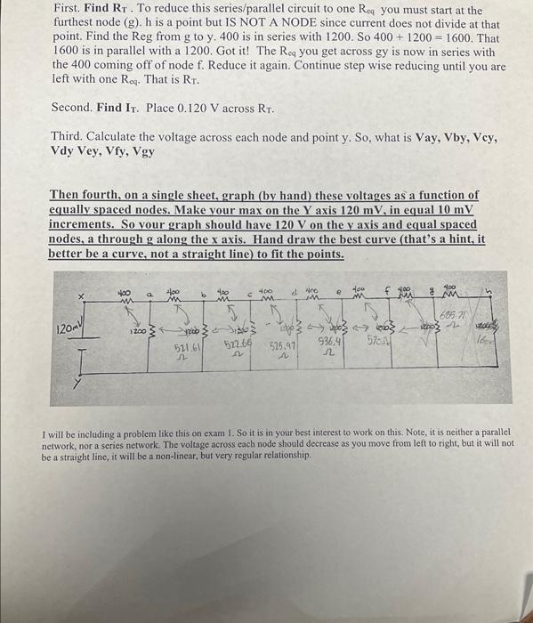 First. Find RT. To reduce this series/parallel | Chegg.com