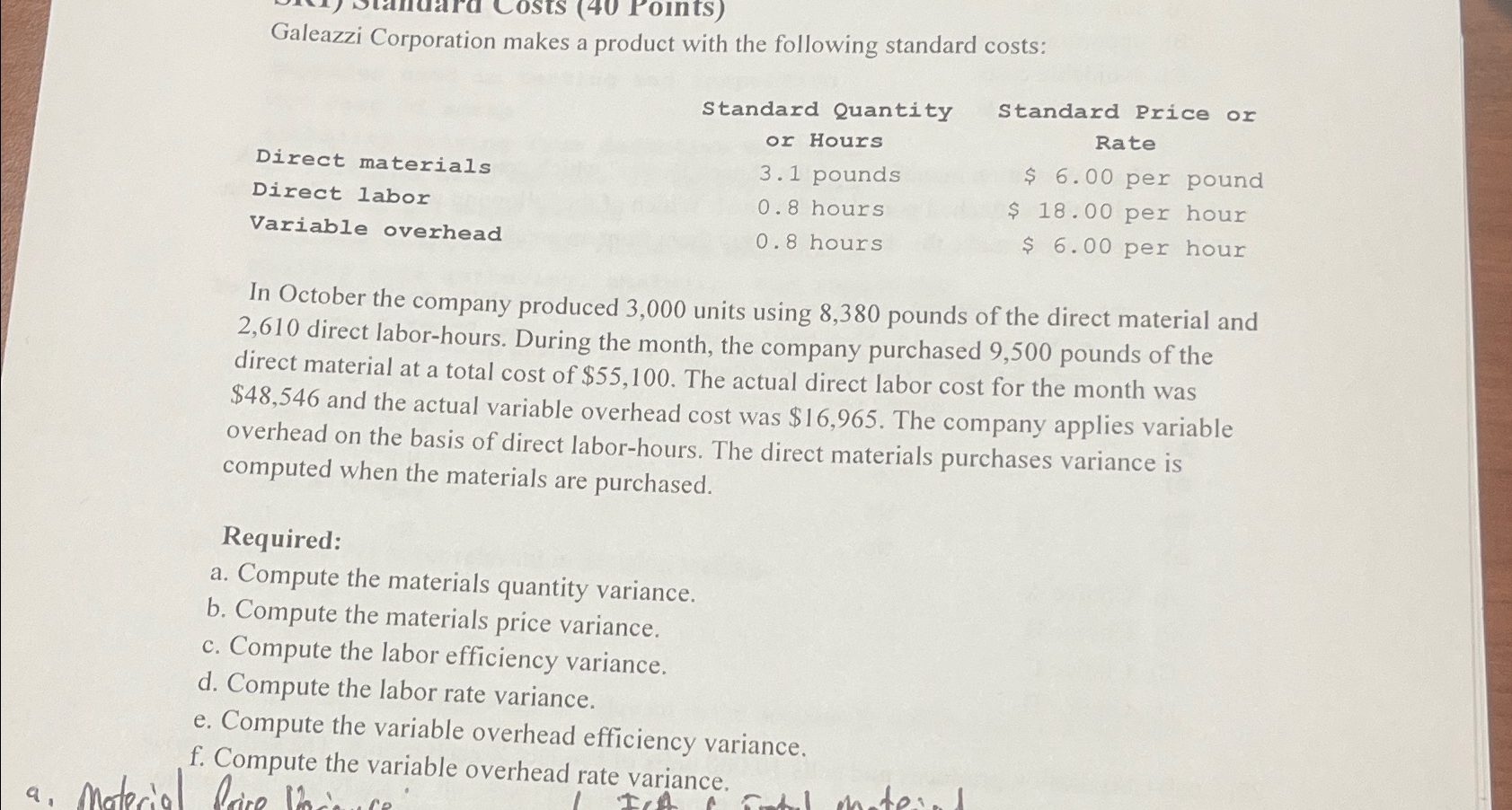 Solved Managerial Accounting. Answer in 15 ﻿mins | Chegg.com