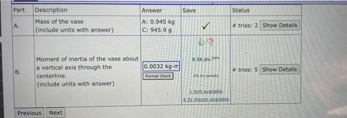 Solved Dr. Claudia Rawn makes a simple wood vase by turning | Chegg.com