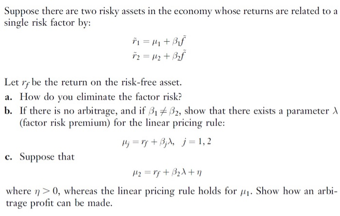 Solved Suppose there are two risky assets in the economy | Chegg.com