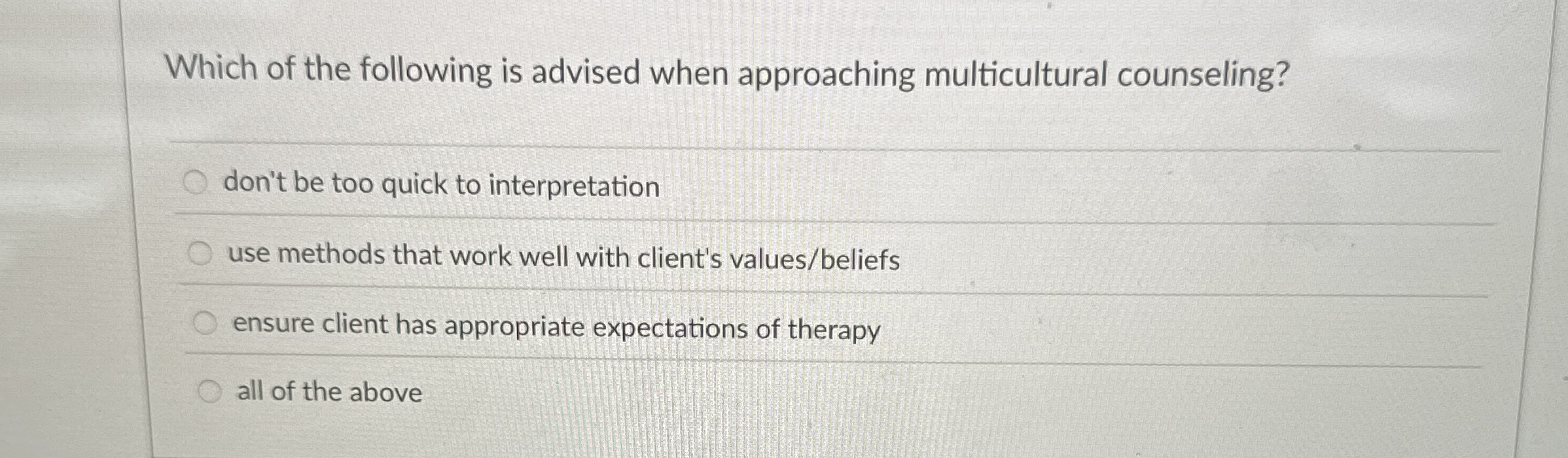 Solved Which of the following is advised when approaching | Chegg.com