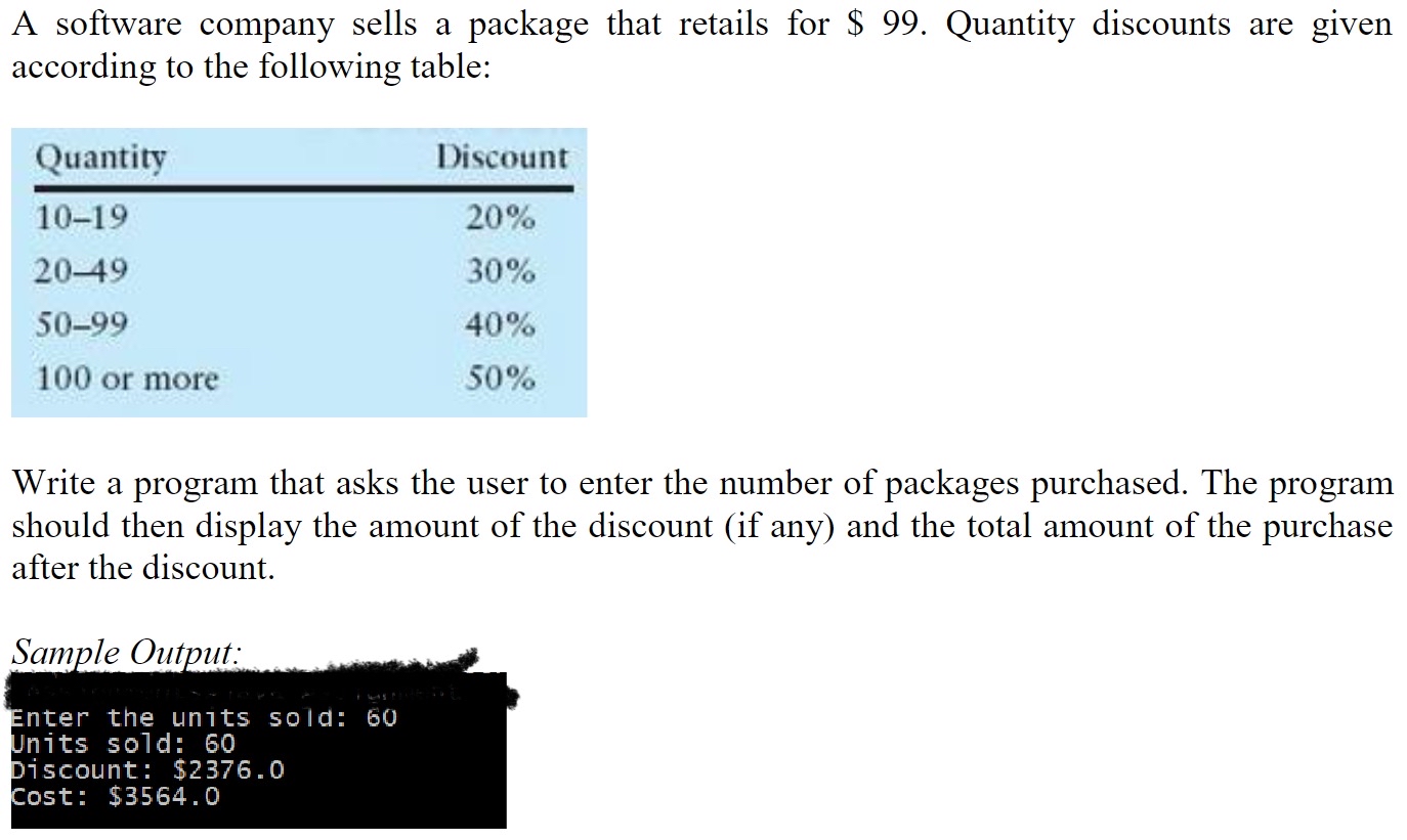 Solved A software company sells a package that retails for $ | Chegg.com