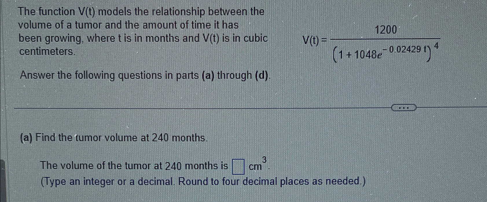 Solved The function V(t) ﻿models the relationship between | Chegg.com