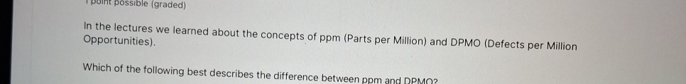 Solved In the lectures we learned about the concepts of ppm | Chegg.com