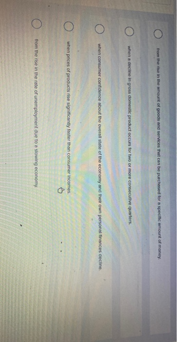 Solved An erosion in the purchasing power of money results | Chegg.com