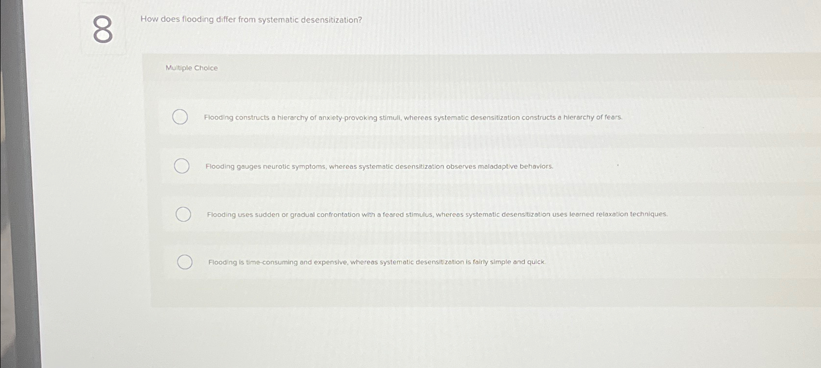 Solved How does flooding differ from systematic | Chegg.com
