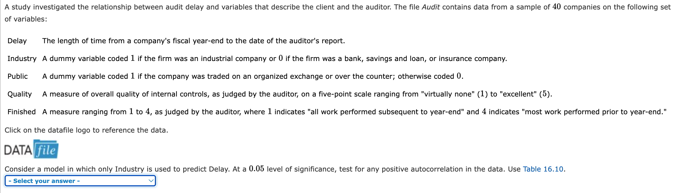 Solved - ﻿Select your answer -No significant positive | Chegg.com