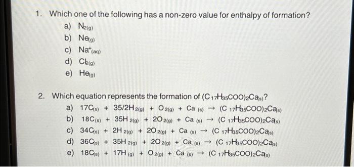 Solved 1. Which one of the following has a non-zero value | Chegg.com