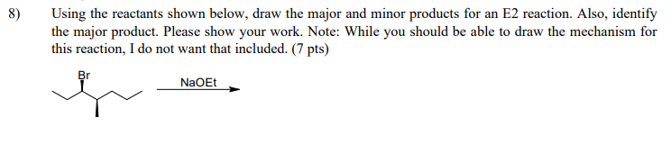 Solved Using the reactants shown below, draw the major and | Chegg.com