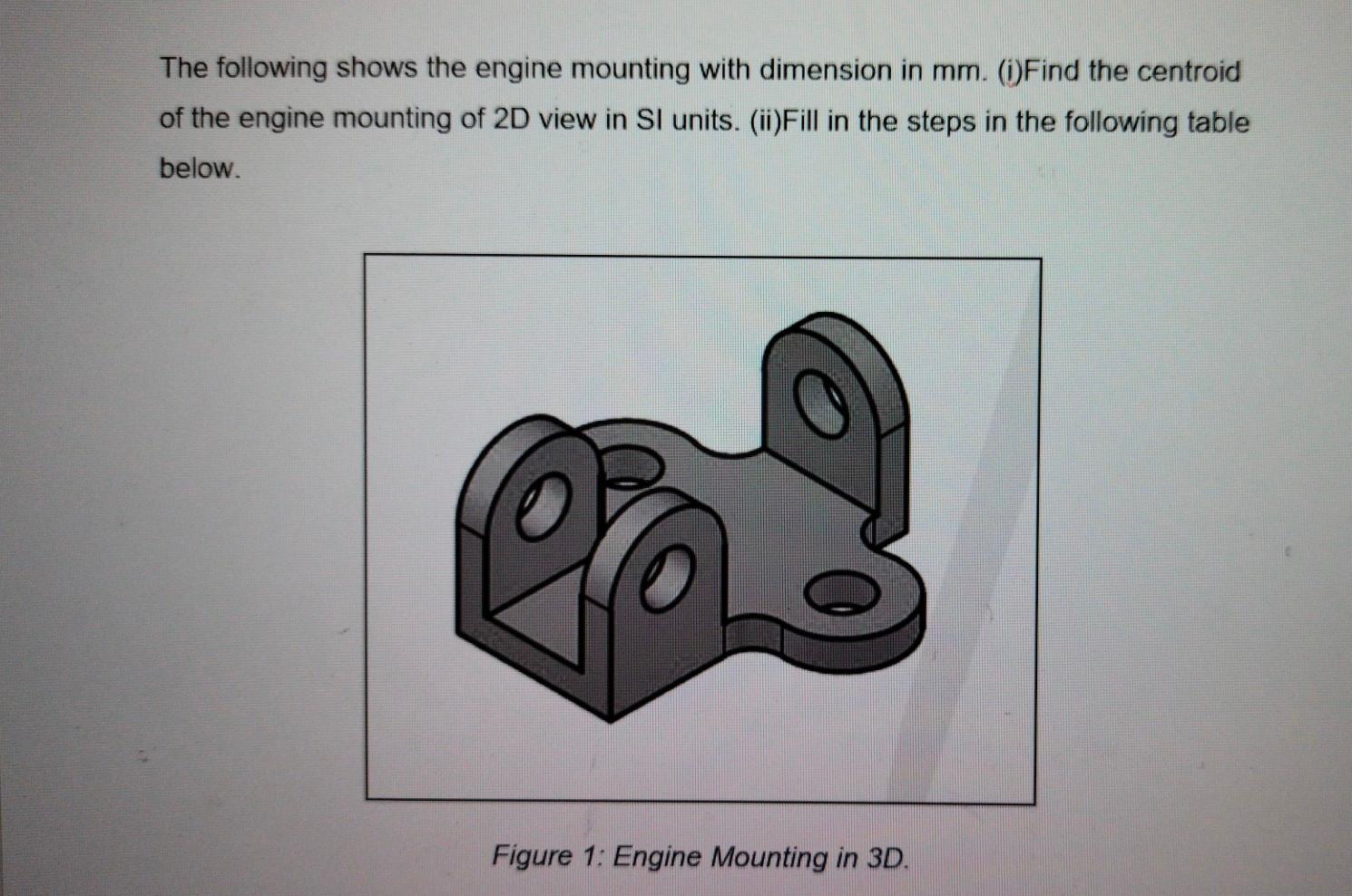 Solved The following shows the engine mounting with | Chegg.com