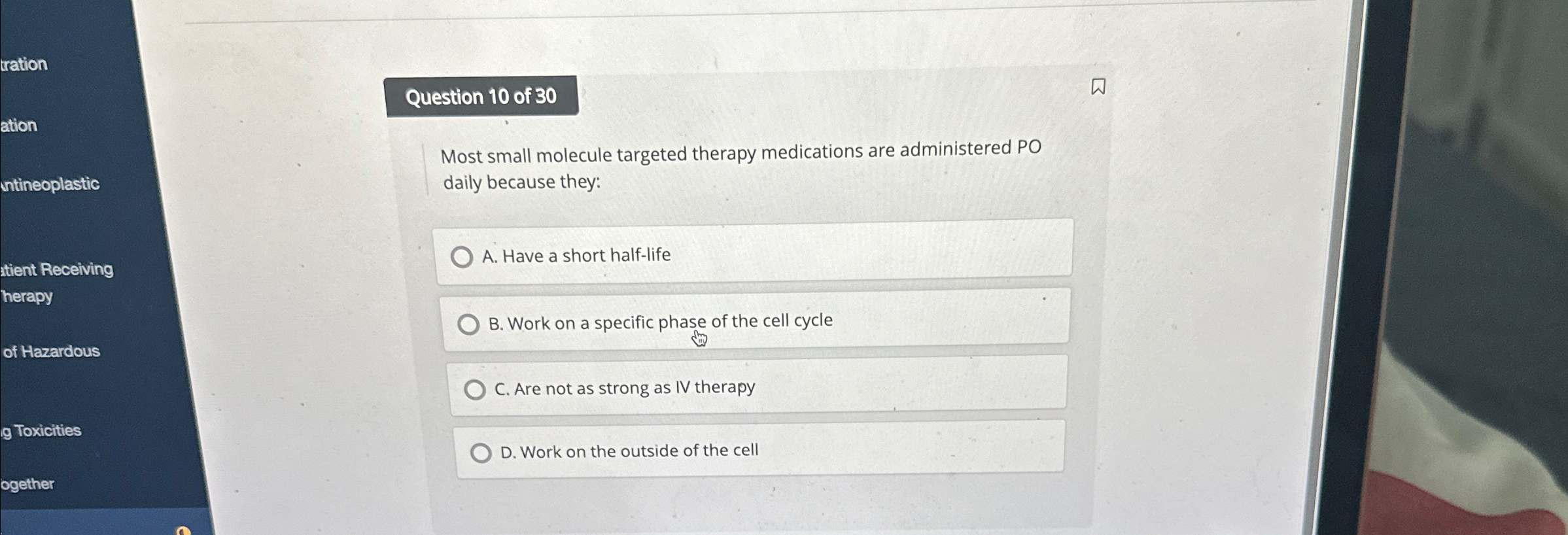 Solved Most small molecule targeted therapy medications are | Chegg.com