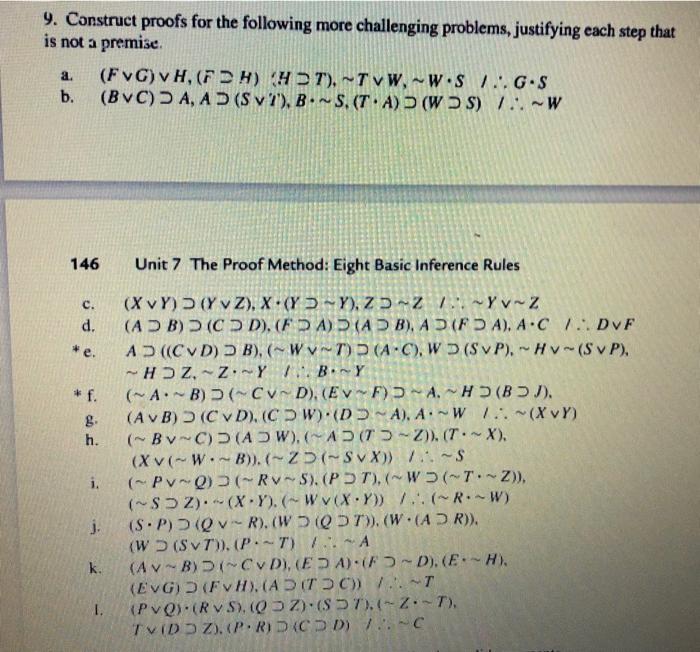 Solved Understanding Symbolic Logic Question 8, problems j., | Chegg.com