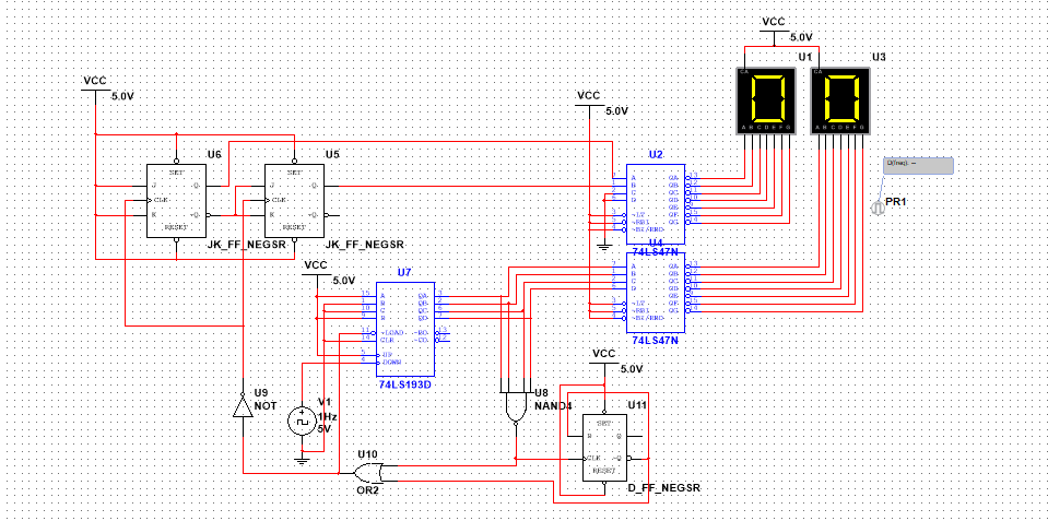 Solved How can i make this multisim circuit count down from | Chegg.com