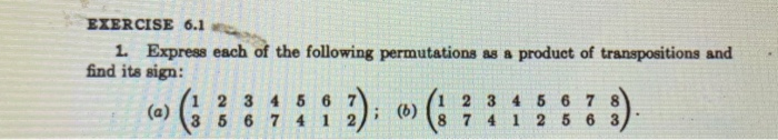 Solved express each of the following permutations as a | Chegg.com
